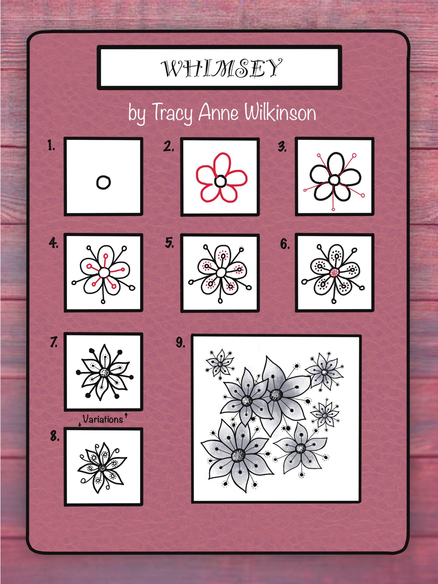 Tangle Step outs | Art with Tracy Anne Wilkinson